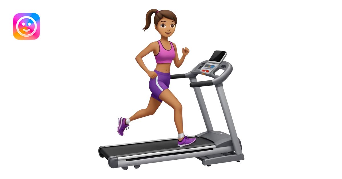Create a clean girl treadmill emoji | AI Emoji Generator