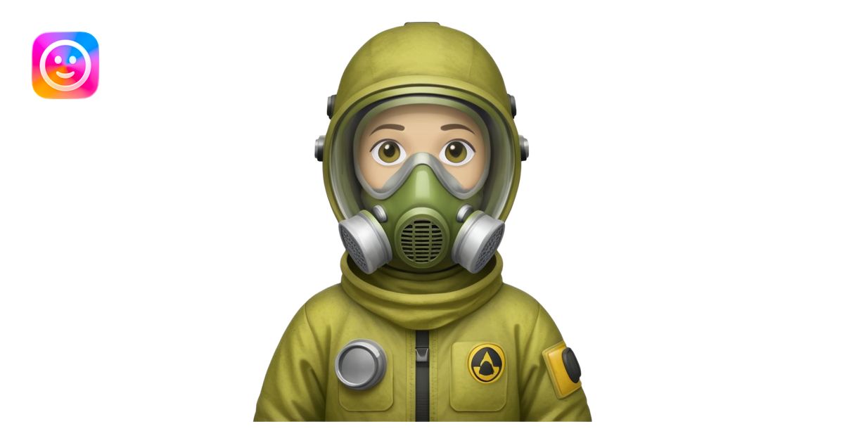 Hazmat suit character from Rust game emoji | AI Emoji Generator