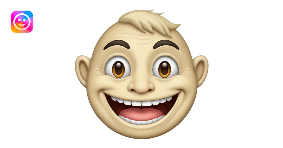 Troll face which use in edits emoji | AI Emoji Generator