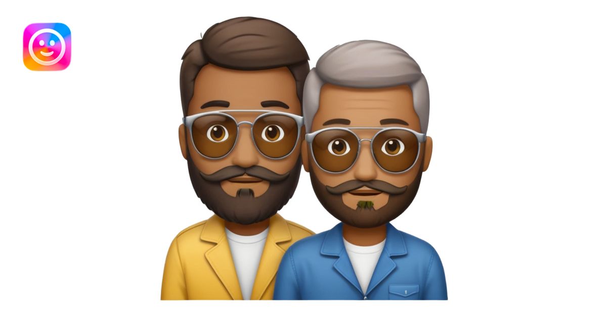 Van u make 2 cool emojis with shades side by side, both have faded hair ...