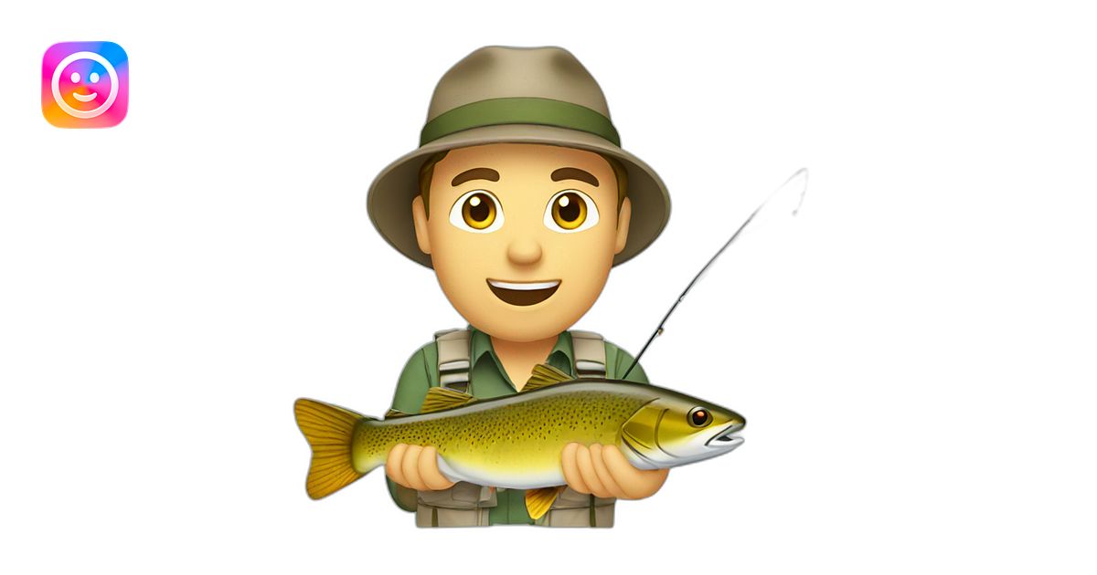 A flyfishing emoji | AI Emoji Generator