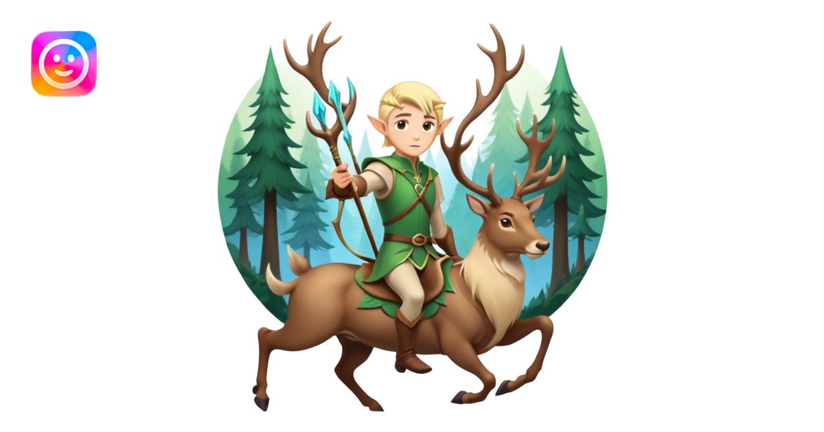 clash-of-clans-aesthetic-blond-male elf-archer-portrait-emoji, rendered ...