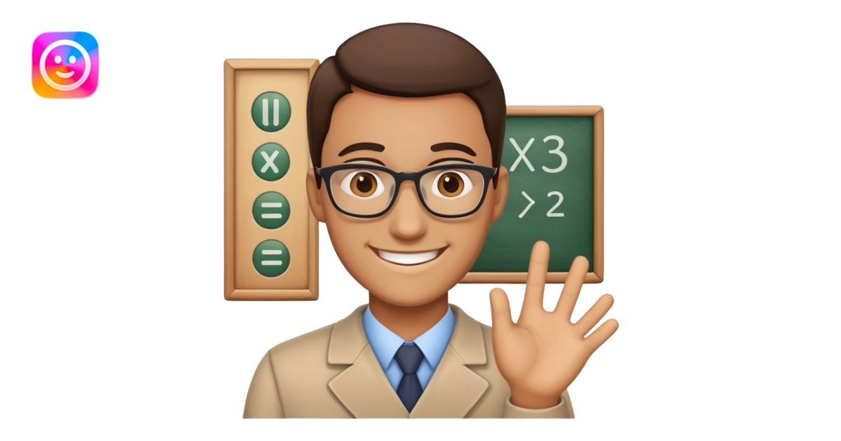 Math teacher emoji | AI Emoji Generator