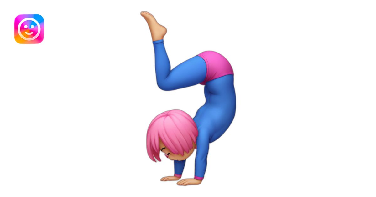 handstand-kirby emoji | AI Emoji Generator