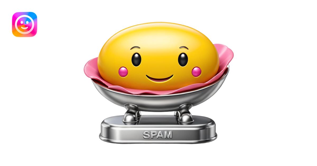 SPAM AND EGGS sculpture in jeff koons style emoji | AI Emoji Generator