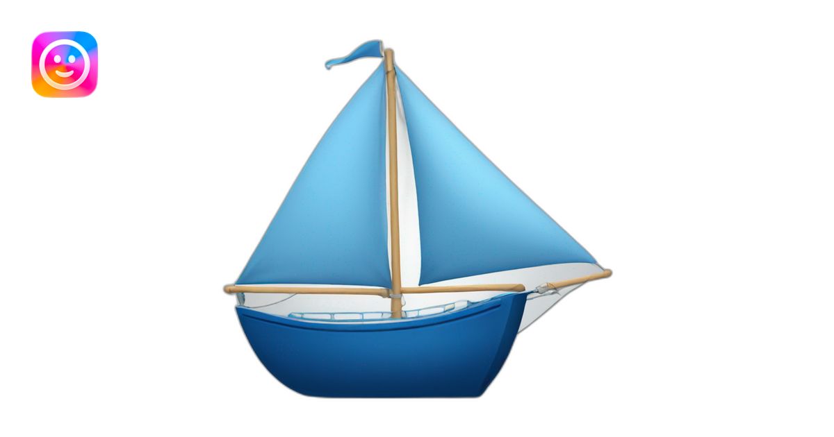 blue sailing boat emoji | AI Emoji Generator