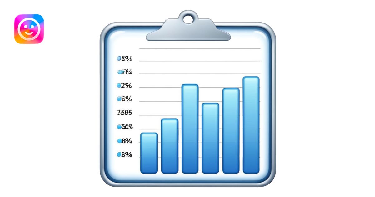 ios style emoji for report sheet consisting multiple graph/ charts with ...