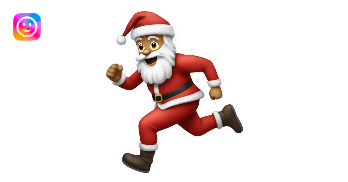 santa running emoji | AI Emoji Generator