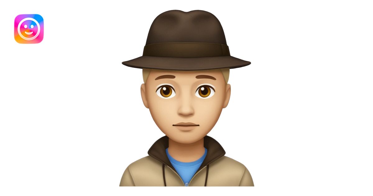 Make a mysterious guy with a hat and he's in the shadow emoji | AI ...