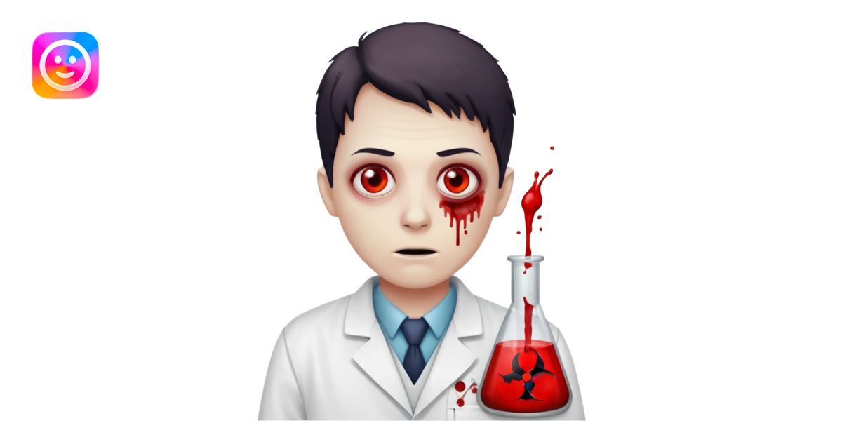 Zombie lab researcher emoji | AI Emoji Generator