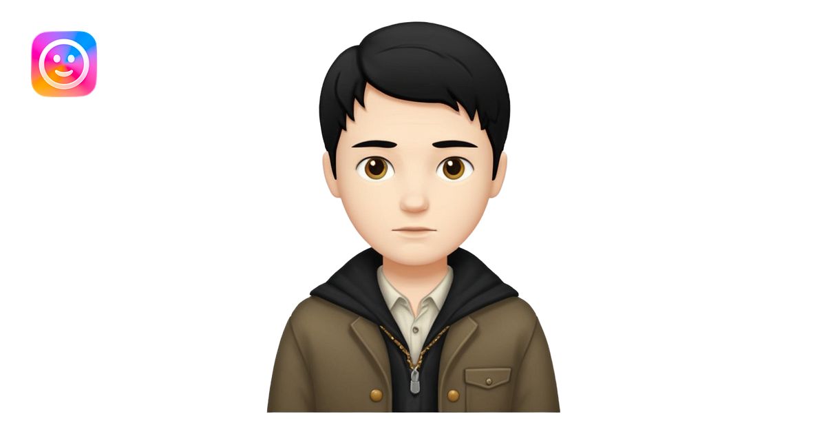 A white boy with black hair, wearing old clothes and a beautiful style ...