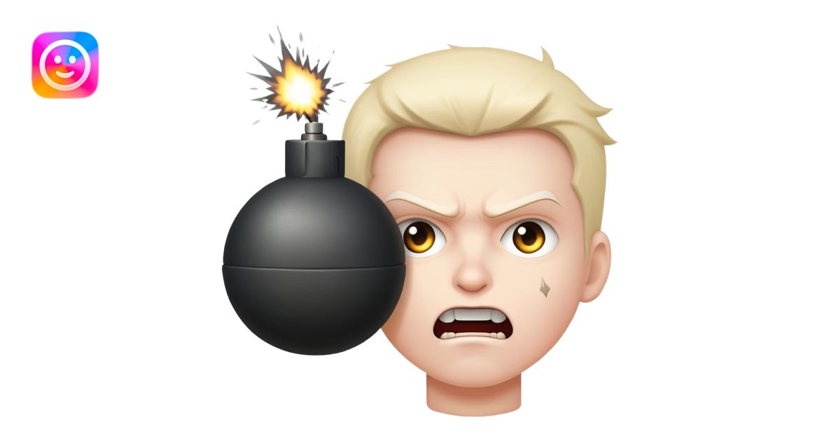 Maniac with an explosive bomb emoji | AI Emoji Generator