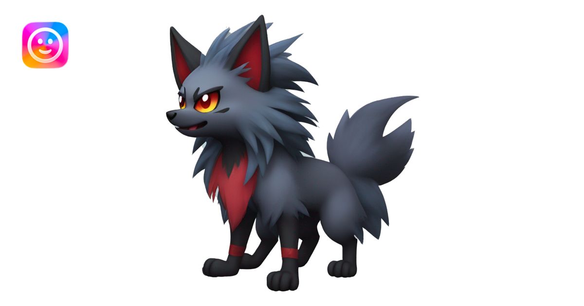 Cool Edgy Zorua-Zoroark-Mightyena emoji | AI Emoji Generator