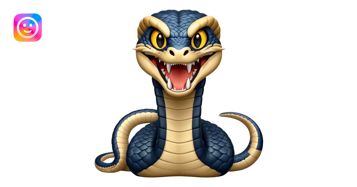 cobra is in its upright defensive posture emoji | AI Emoji Generator