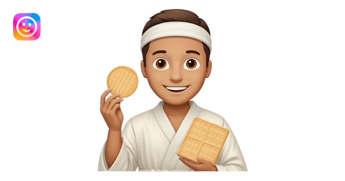 Wafer delivering man emoji | AI Emoji Generator