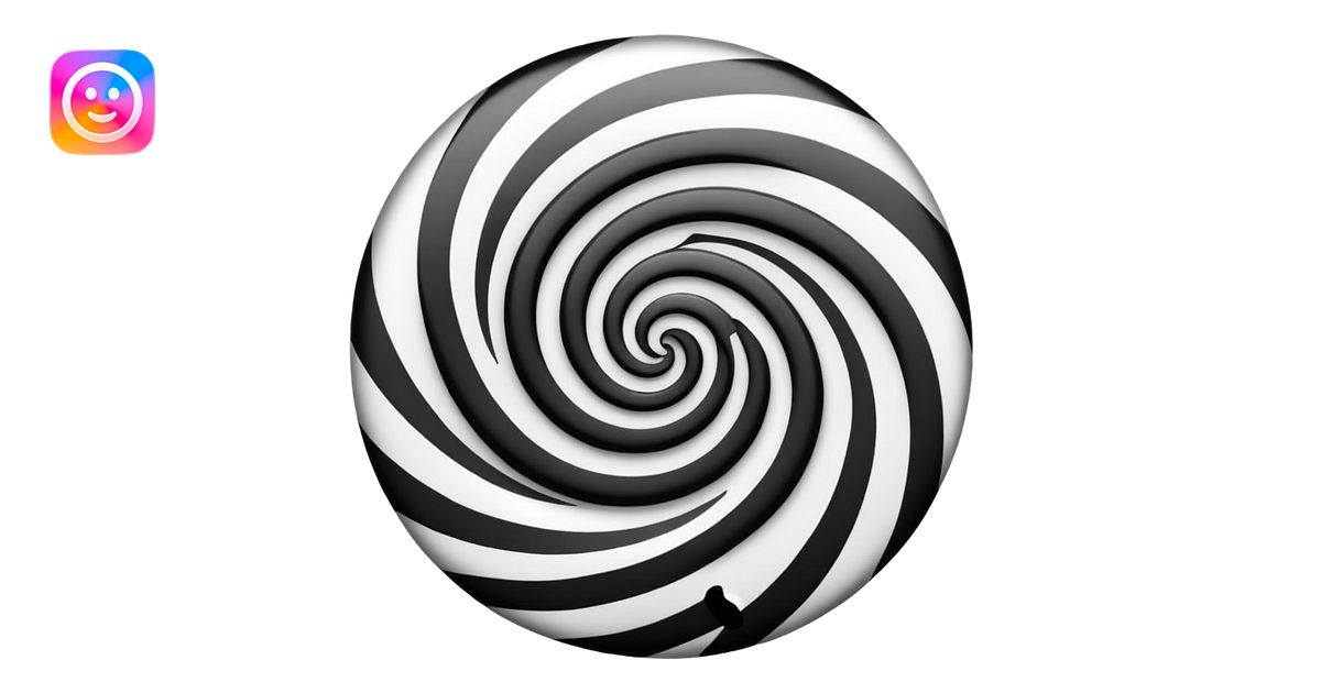Make a hypnosis black and white spiral emoji | AI Emoji Generator