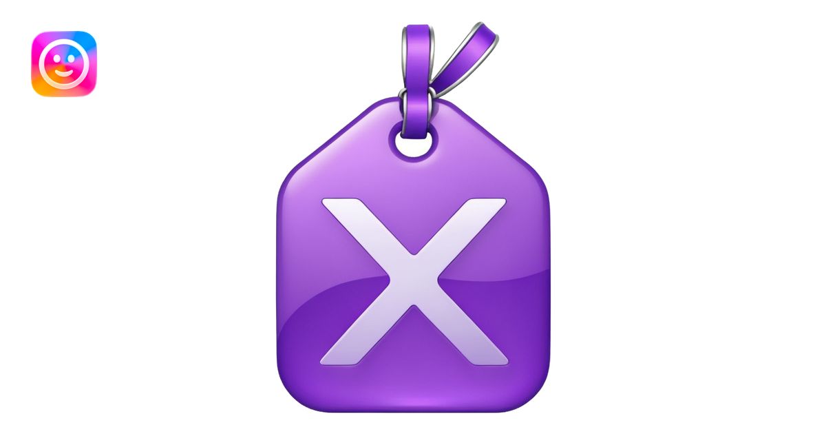 Discount tag with percent symbol in violet colors. emoji | AI Emoji ...