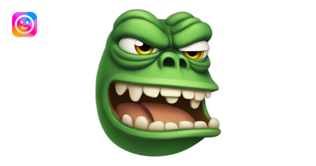 Angry pepe emoji | AI Emoji Generator