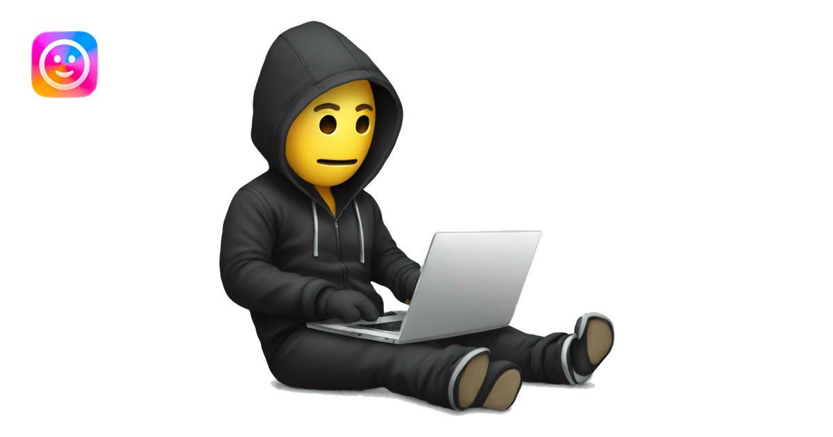 Hacker with laptop emoji | AI Emoji Generator