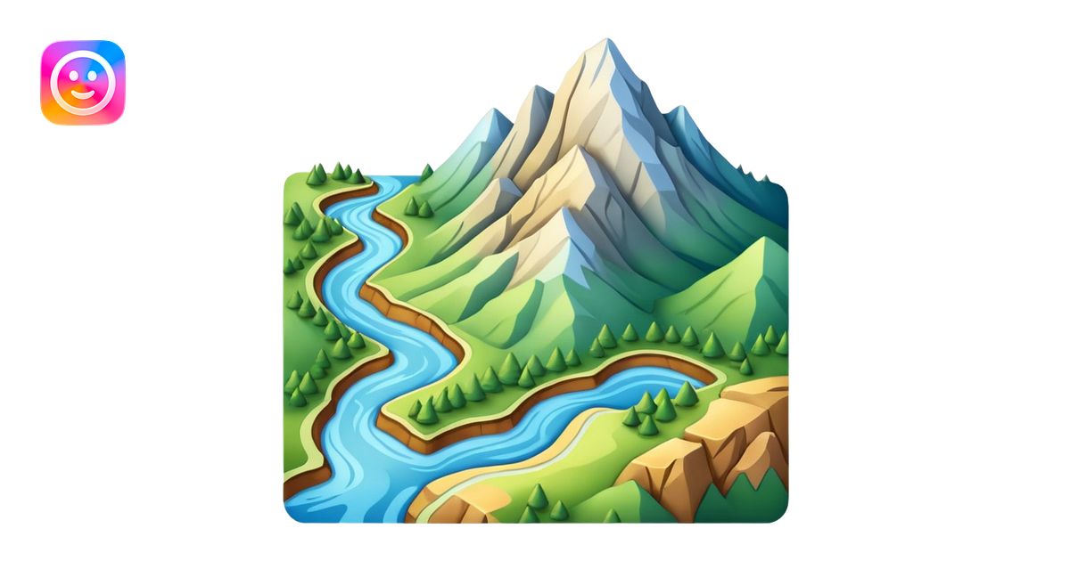 Map for hiking emoji | AI Emoji Generator