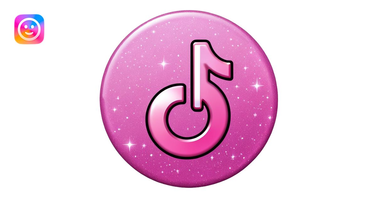 glitter pink logo TikTok emoji | AI Emoji Generator