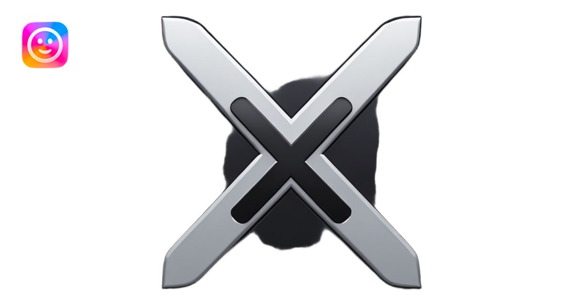 Crossed out symbol, x mark in a square emoji | AI Emoji Generator