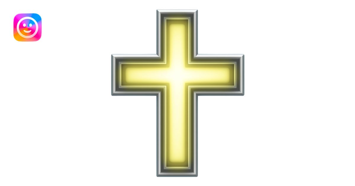 Glowing cross emoji | AI Emoji Generator