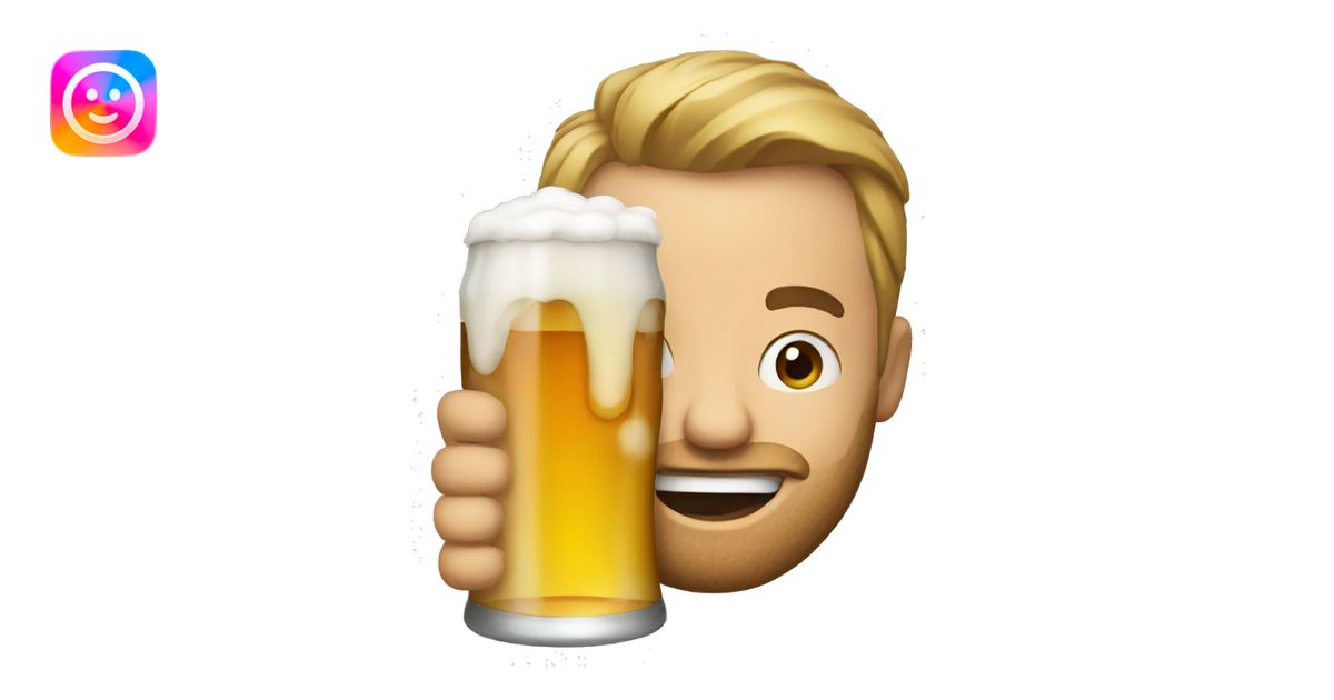 drinking beer emoji | AI Emoji Generator