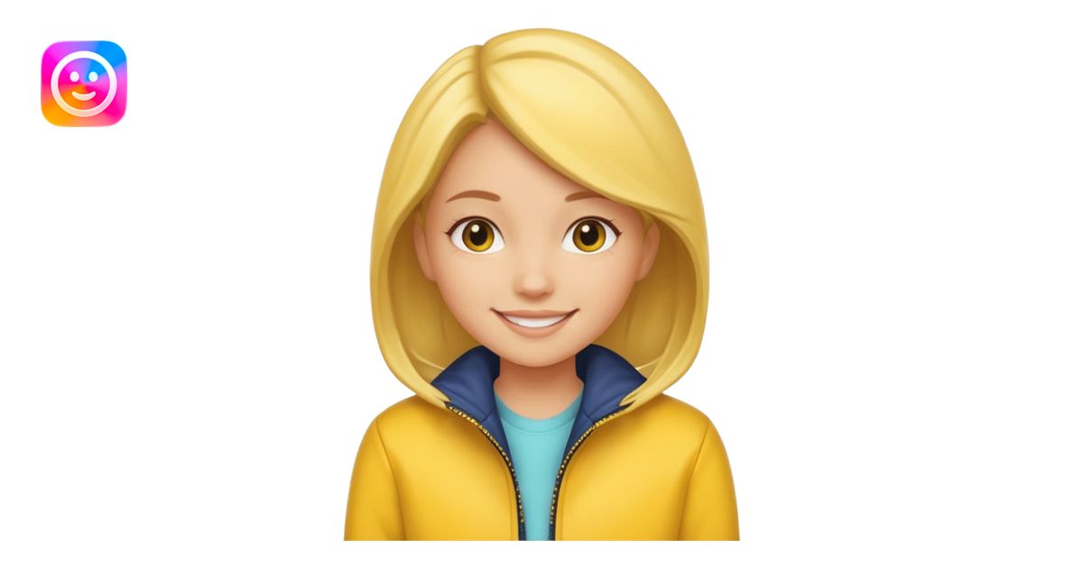 girl with yellow jacket. emoji | AI Emoji Generator