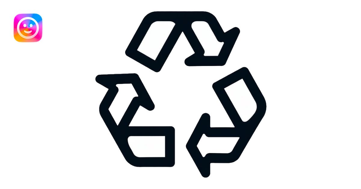 recycle symbol with arrows in a circle icon | AI Emoji Generator