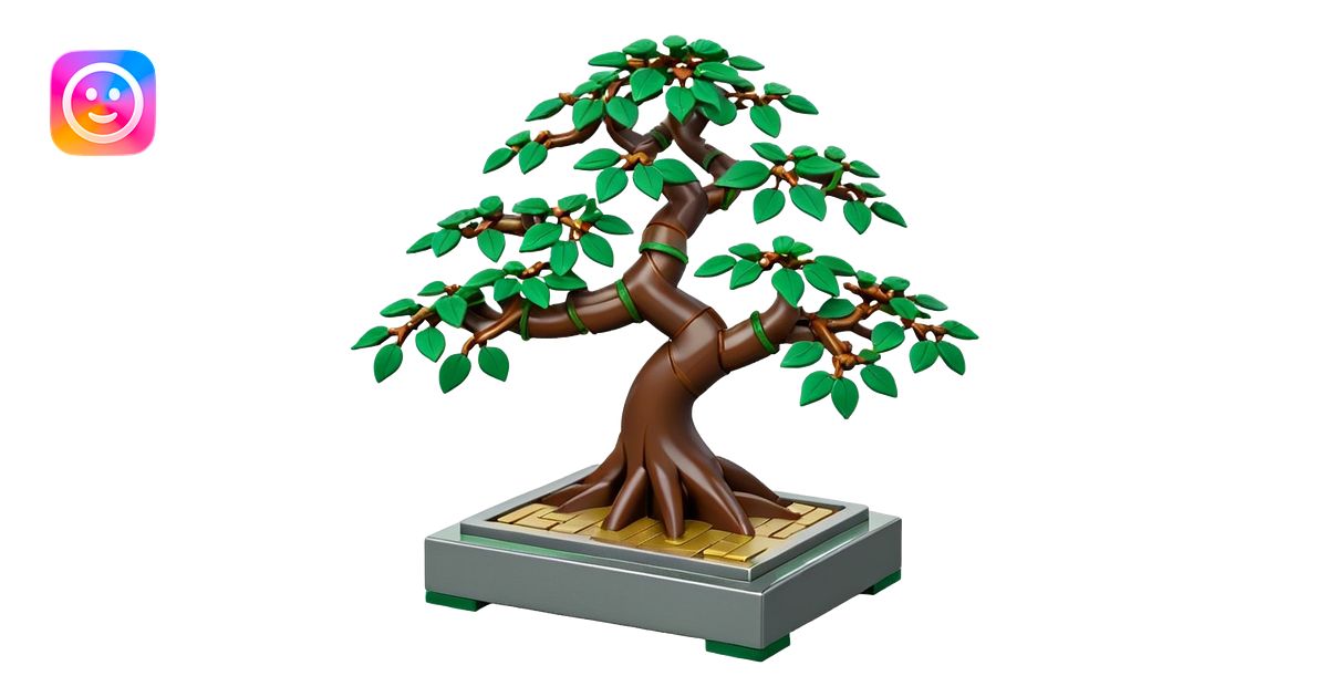 Old vine standing Lego bonsai titanium rack emoji | AI Emoji Generator