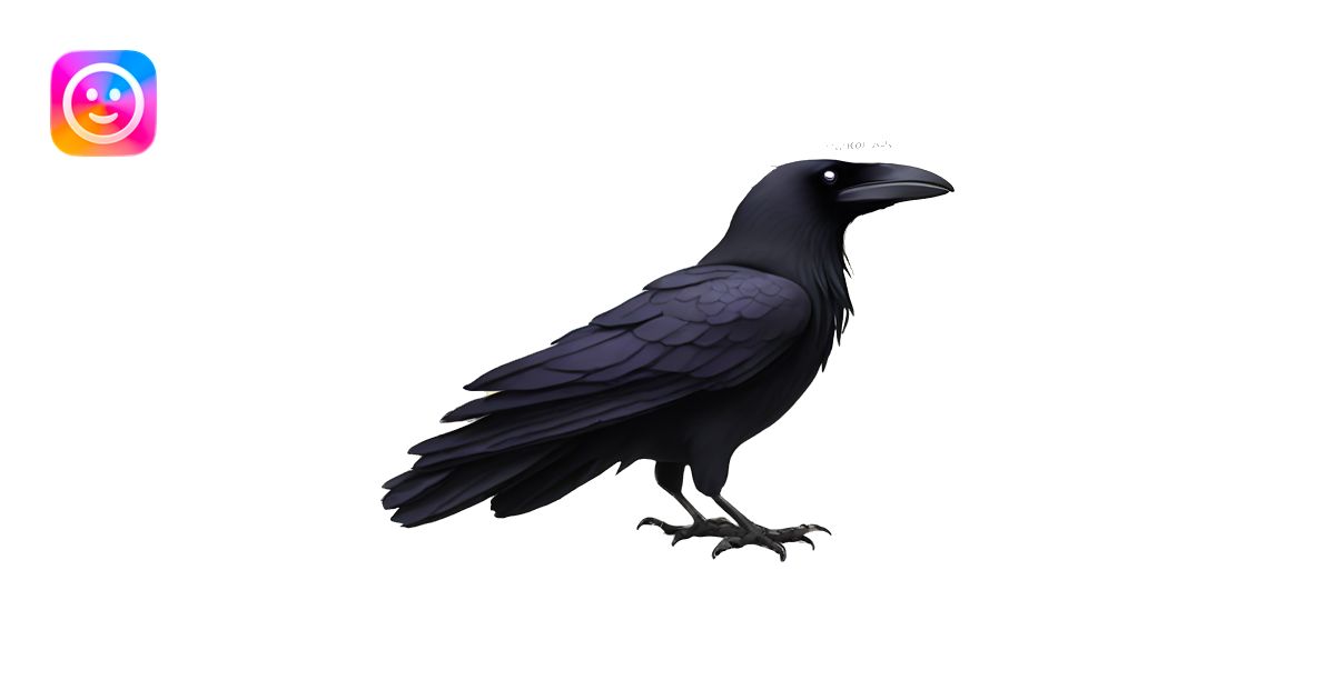 Raven on book emoji | AI Emoji Generator