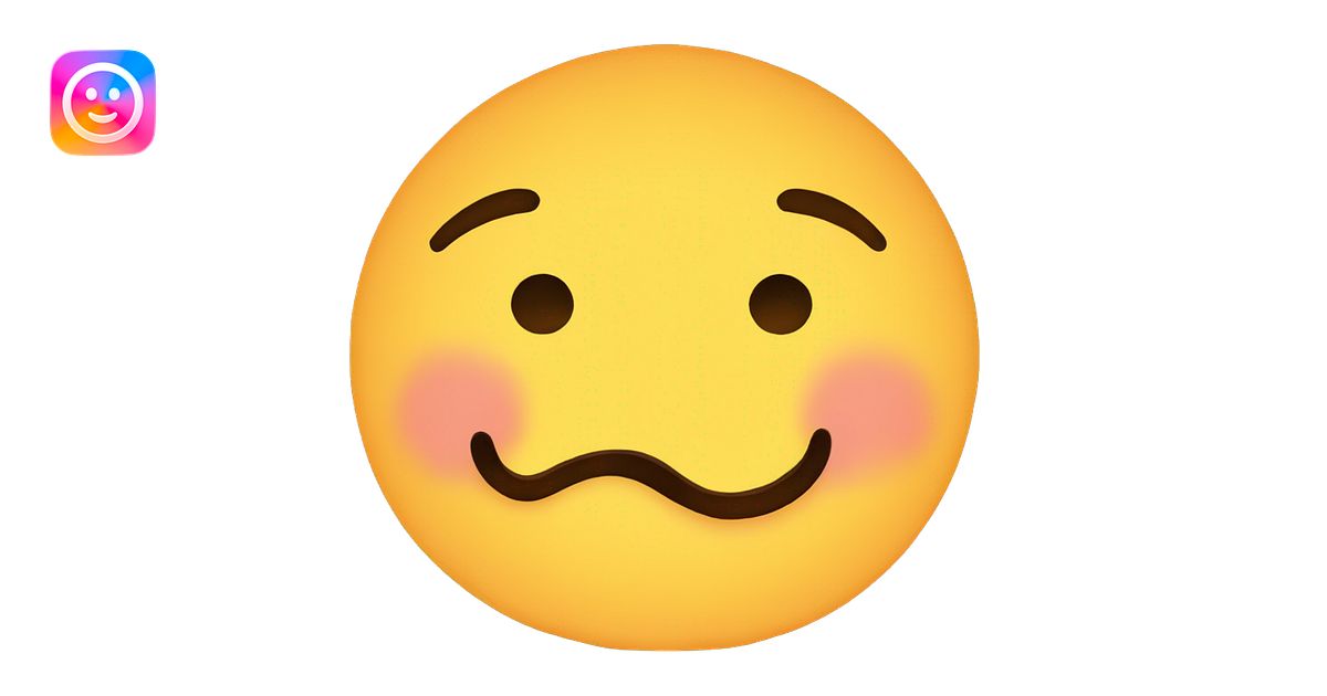 coy glance emoji blush solo emoji | AI Emoji Generator
