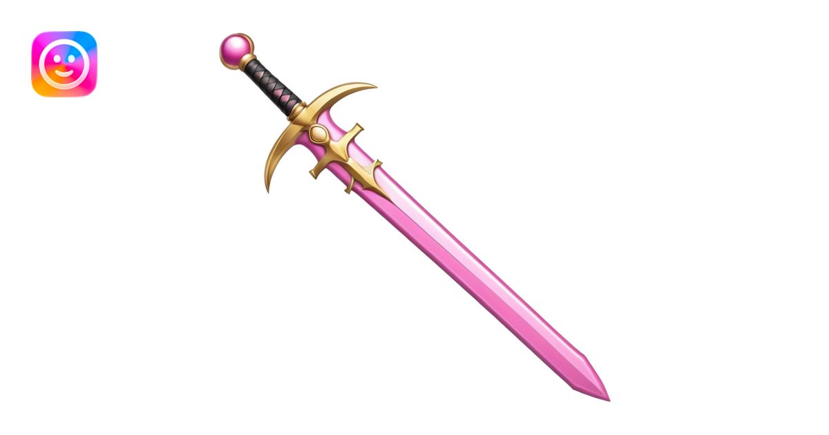 Pink sword emoji | AI Emoji Generator