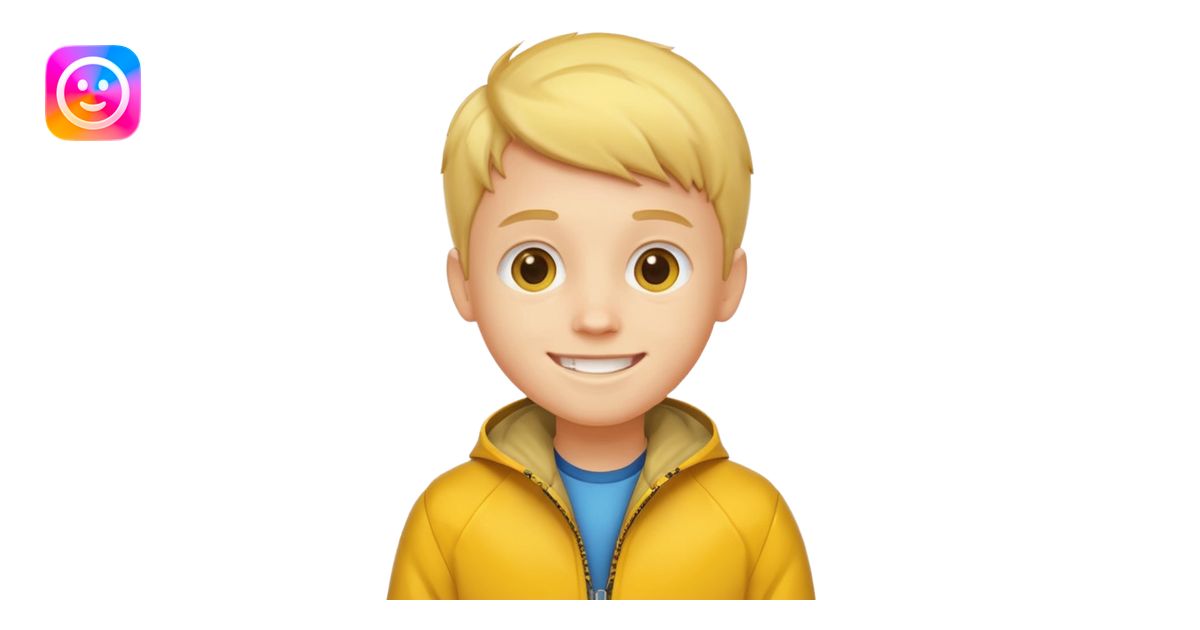 boy with yellow jacket. emoji | AI Emoji Generator