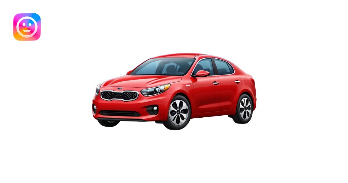 red kia car with car wash shop emoji | AI Emoji Generator
