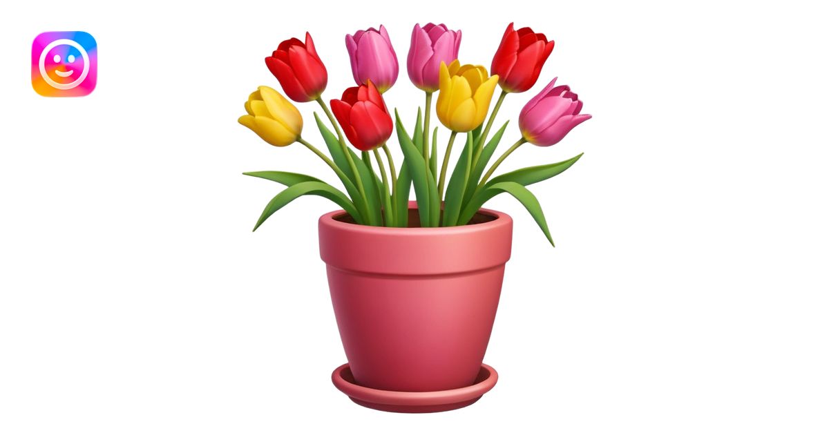 tulips pot emoji | AI Emoji Generator