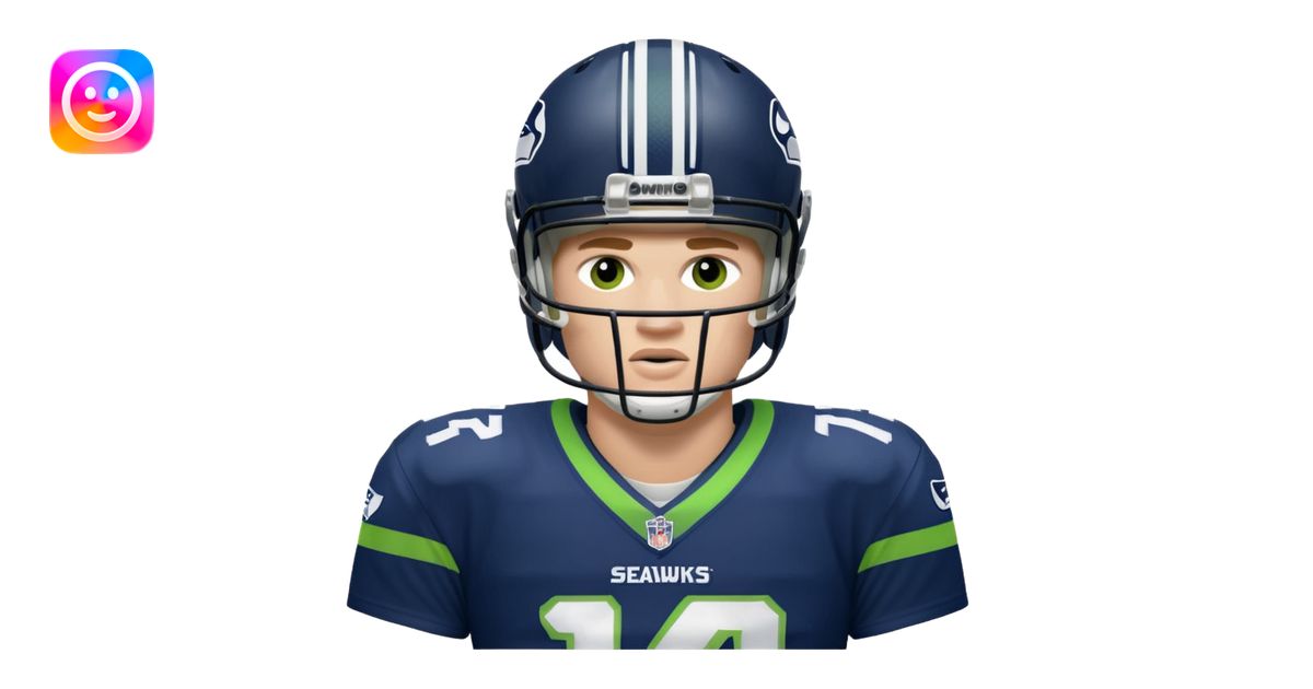SAm Darnold in Seahawks uniform emoji | AI Emoji Generator