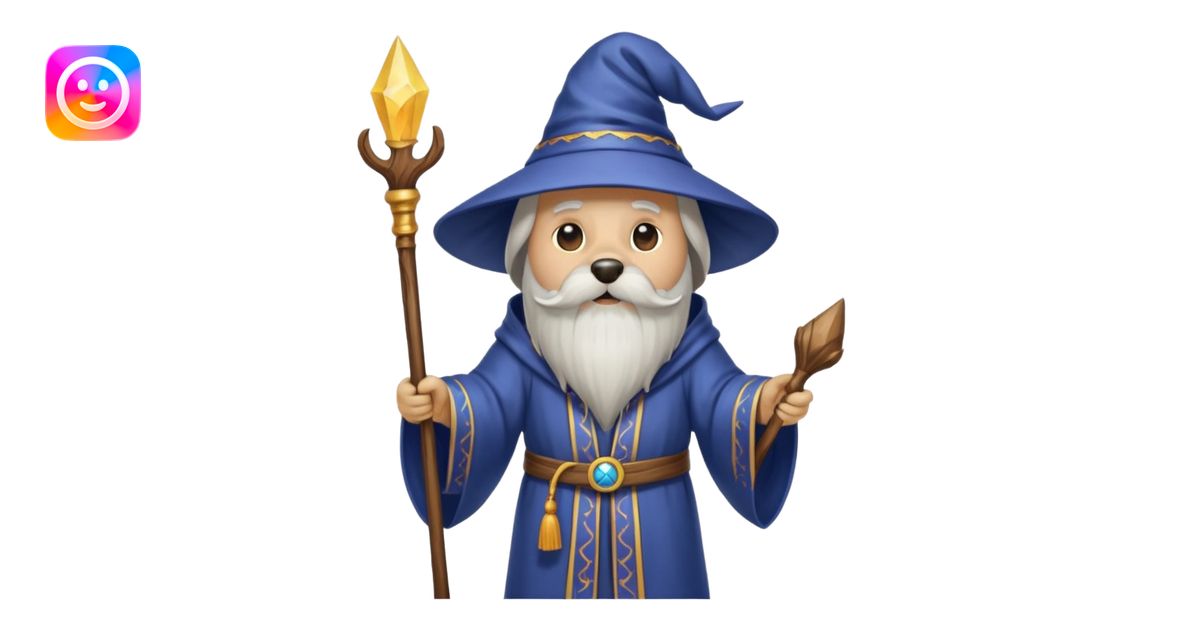 Dog wizard emoji | AI Emoji Generator