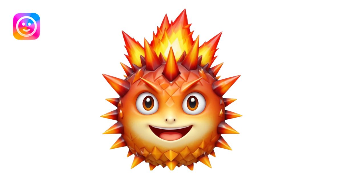 A single spiky crystal rock character, compact and round with many ...