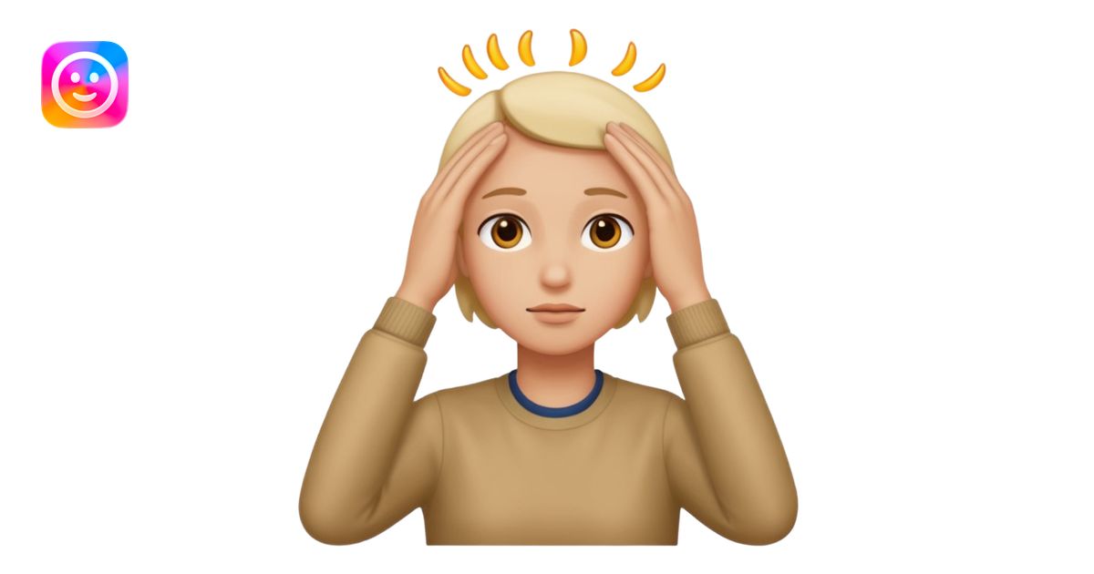 Hand over forehead emoji | AI Emoji Generator