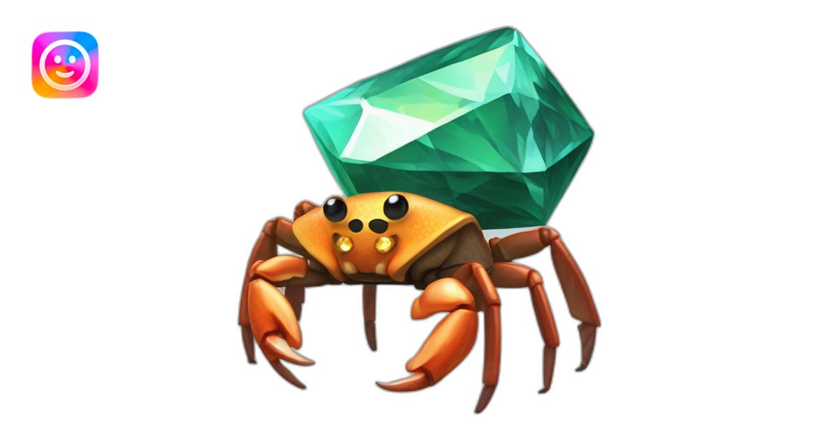 fiddler crab with a diamond pickaxe from minecraft emoji | AI Emoji ...