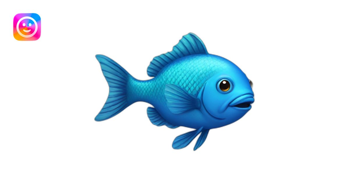 Blue fish emoji | AI Emoji Generator