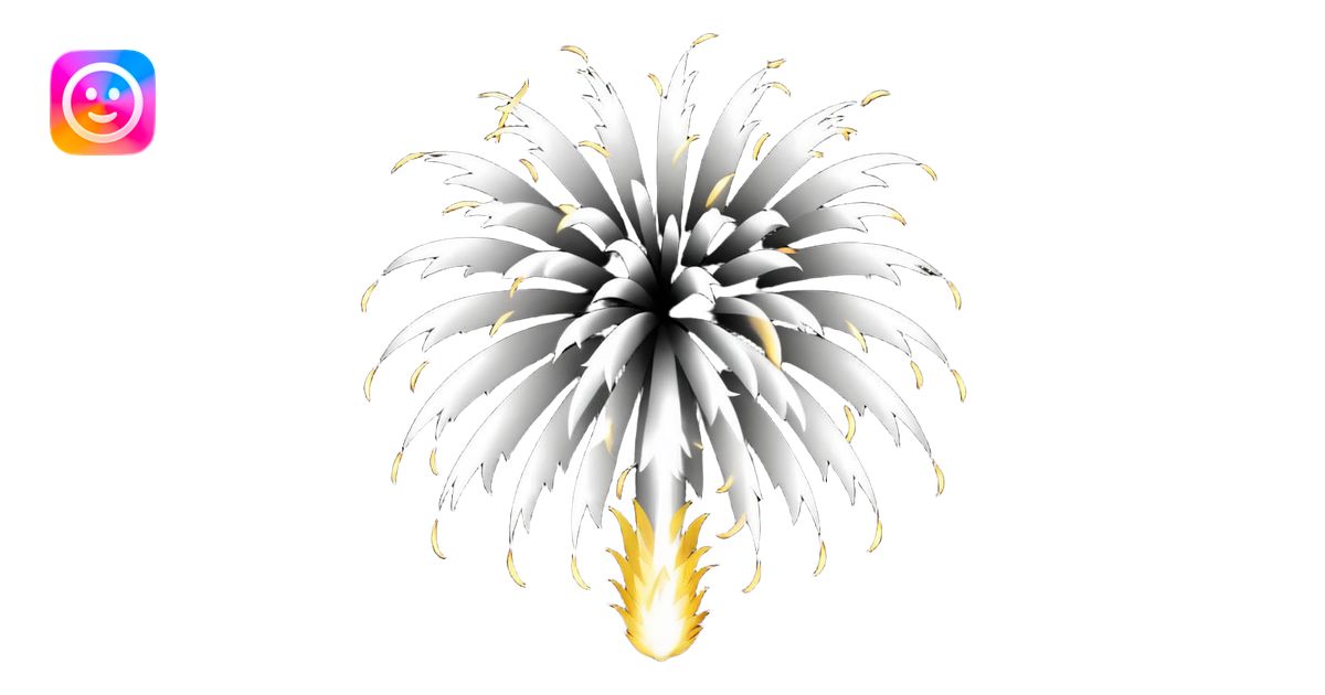 black and white firework emoji emoji | AI Emoji Generator