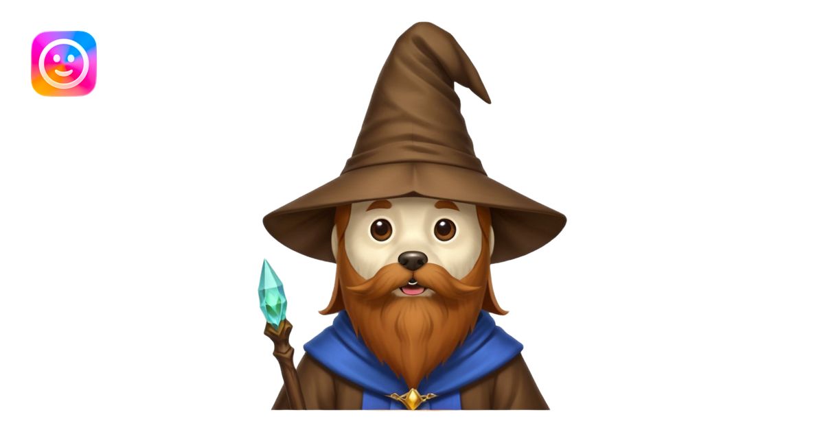 Dog wizard emoji | AI Emoji Generator
