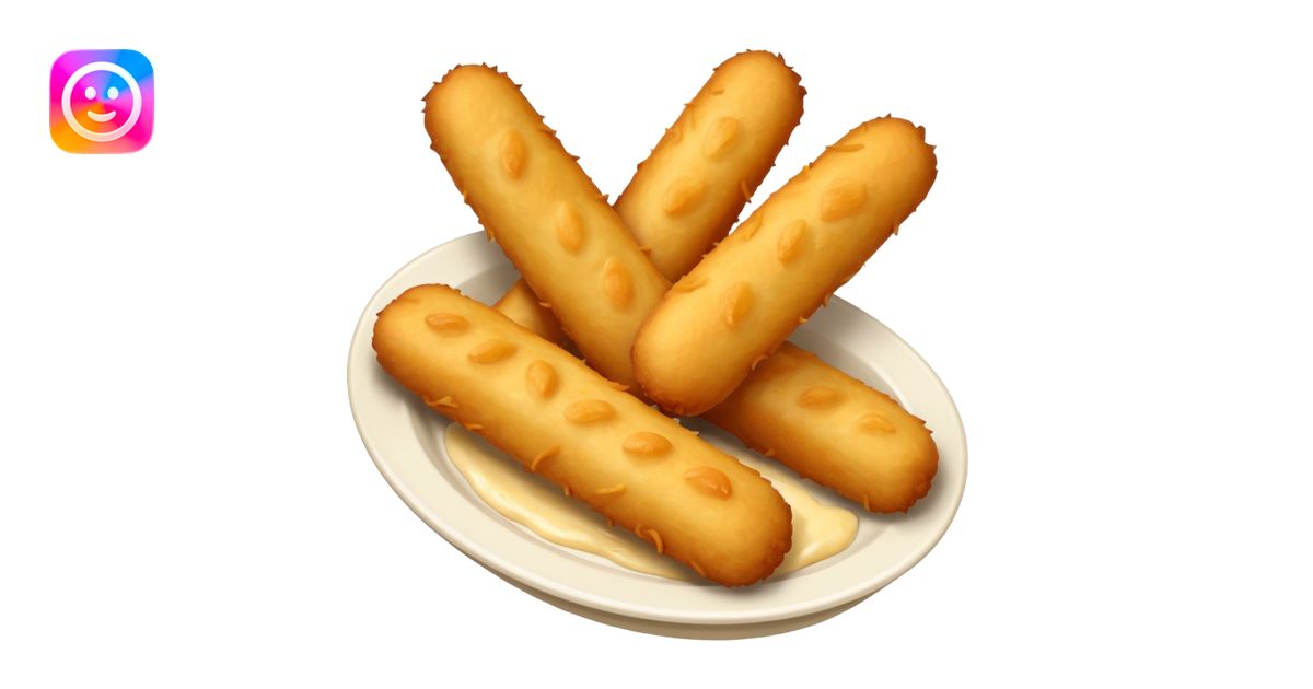 Mozzarella Cheese Sticks emoji | AI Emoji Generator