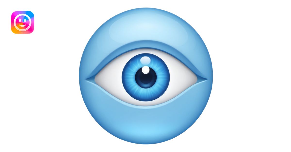 Light Blue Eye Emoji Simple Clear Emoji AI Emoji Generator