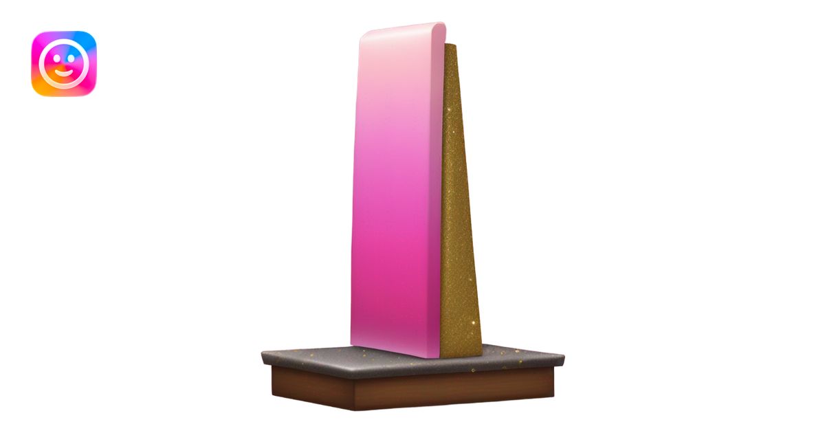 Pink ombre realistic guillotine with glitter emoji | AI Emoji Generator