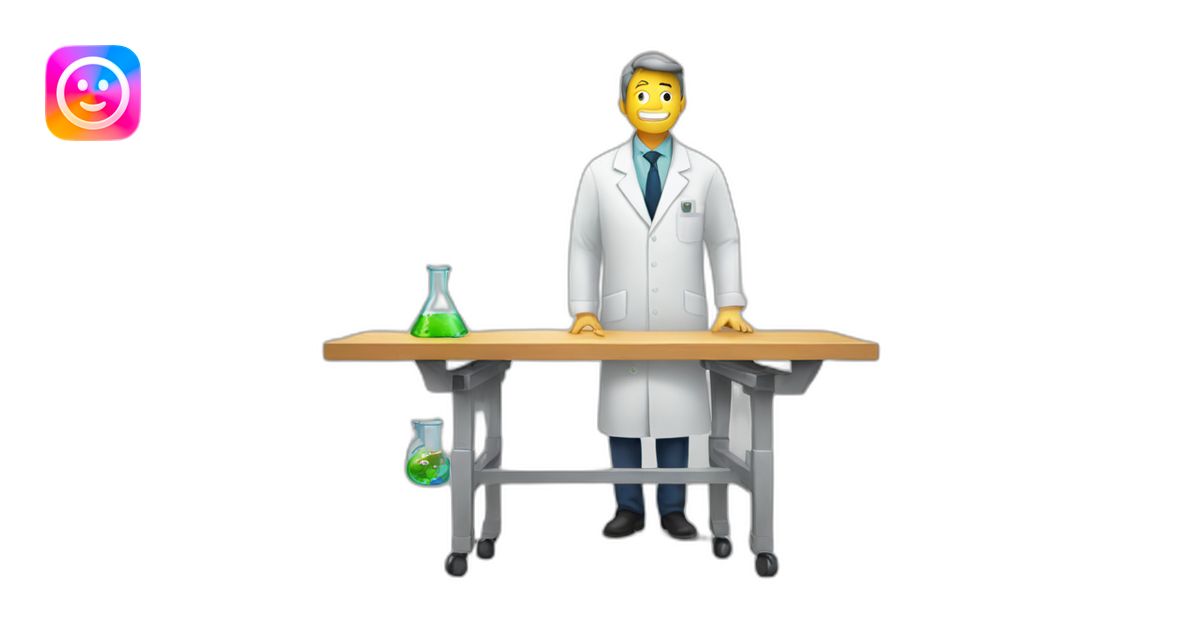 max plank in laboratory emoji | AI Emoji Generator