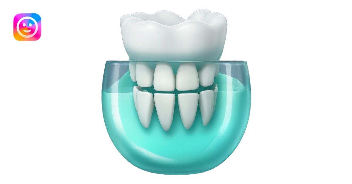 dentures in glass emoji | AI Emoji Generator